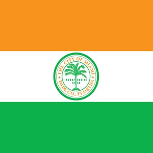 Miami, Florida Flag, Unique Design Print, Double Seams, Bright Colours ...