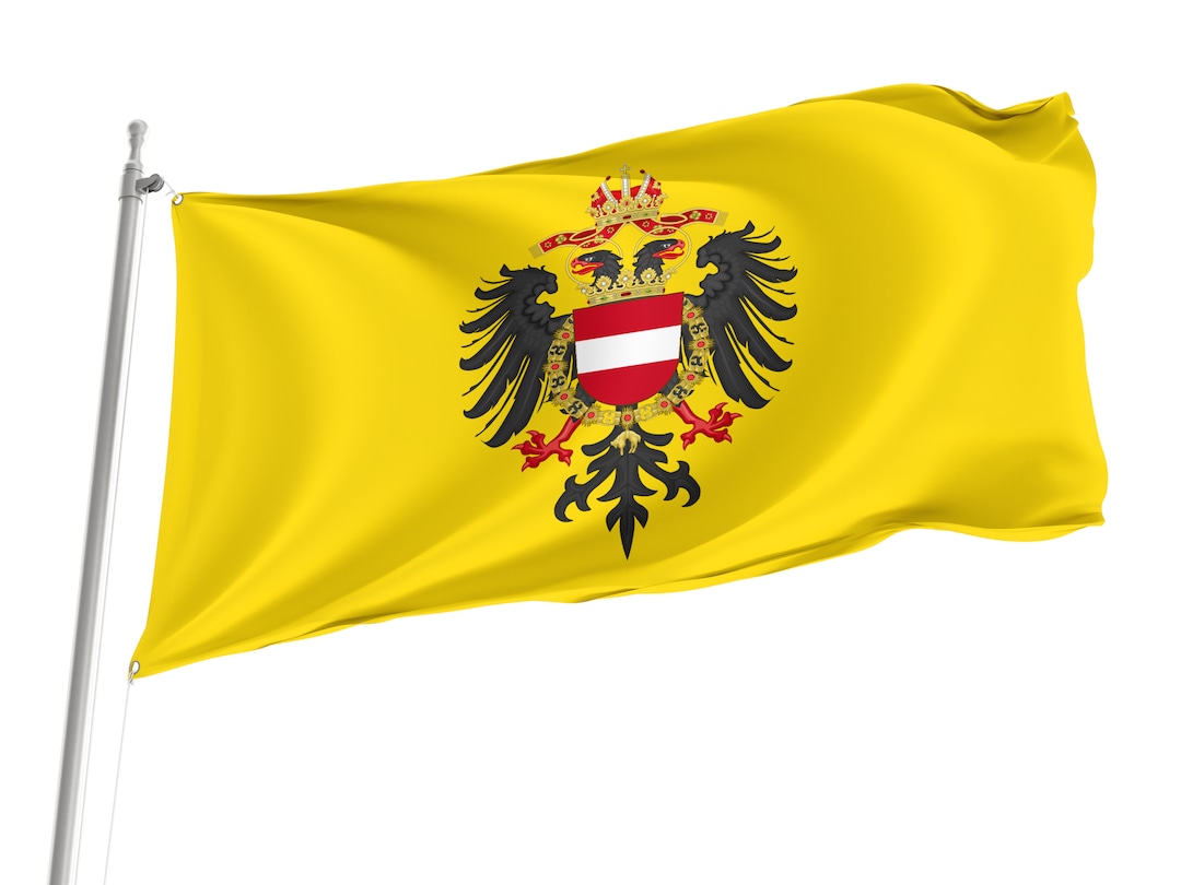 Austrian 1685-1740 Flag With Brass Grommets, Unique Design Print ...