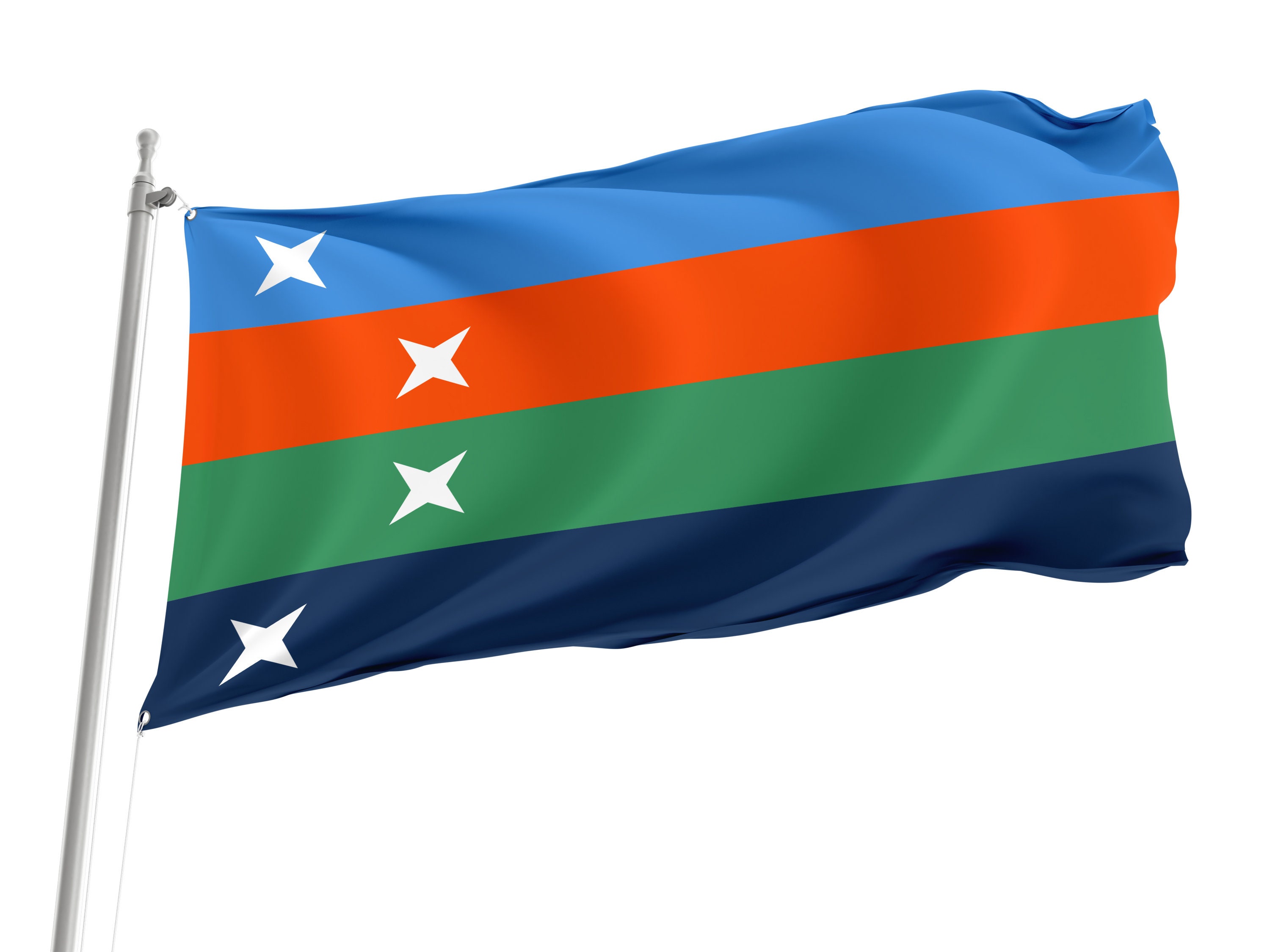 Flag of Ailuk Atoll, Marshall Islands With Brass Grommets, Unique ...