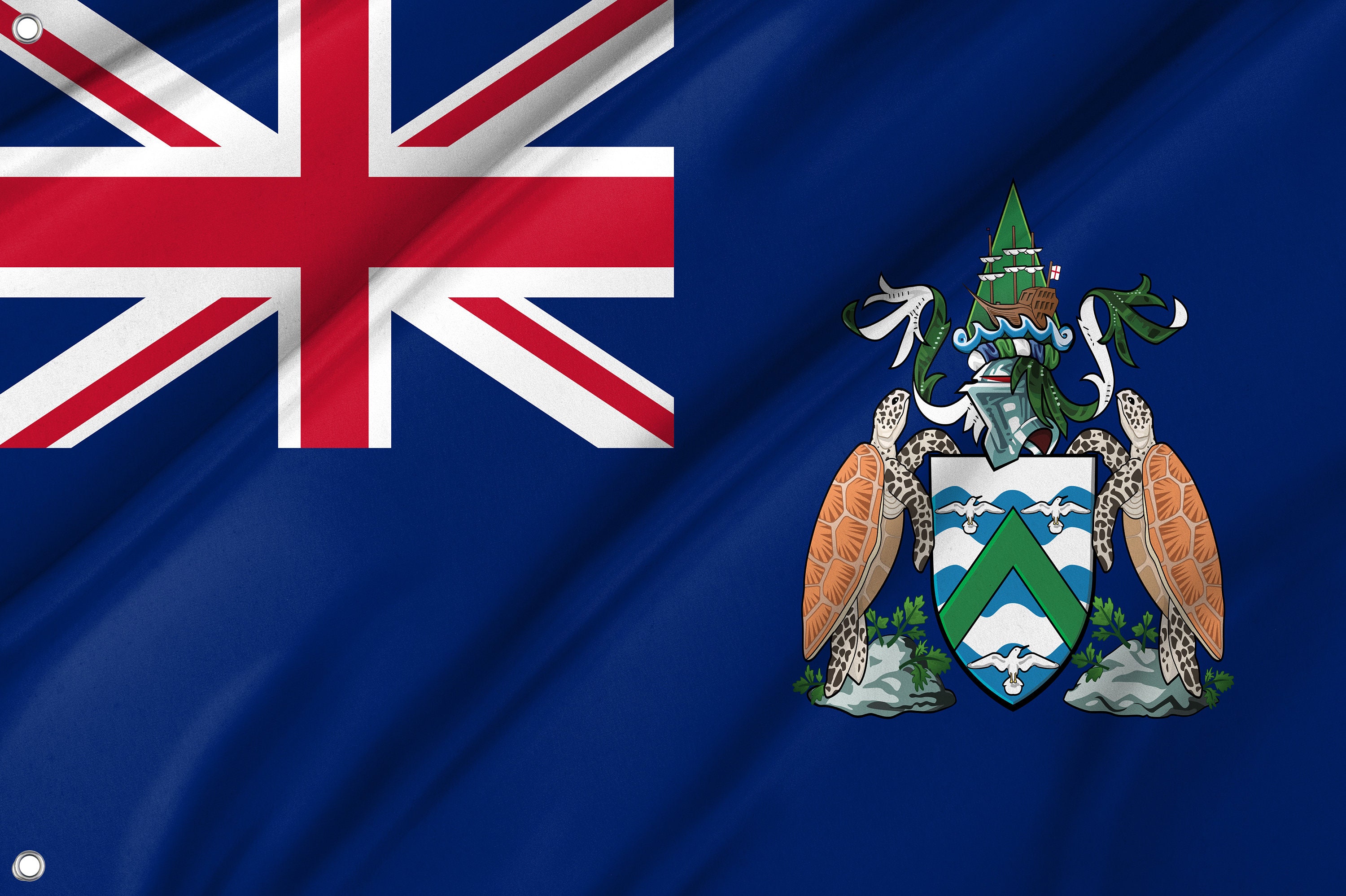 Flag of Ascension Island, Unique Design Print, Flags for Indoor & Outdoor Use, British County ...