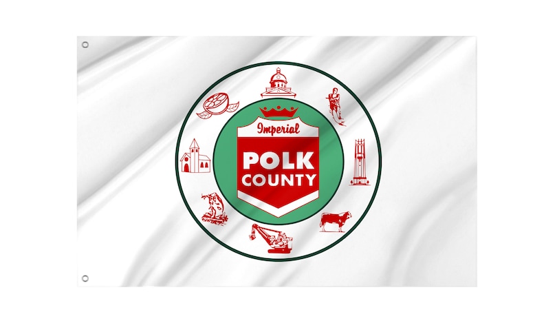 Polk County Florida Flag: Unique Design, Bright Colors, 3x5 Ft - Etsy