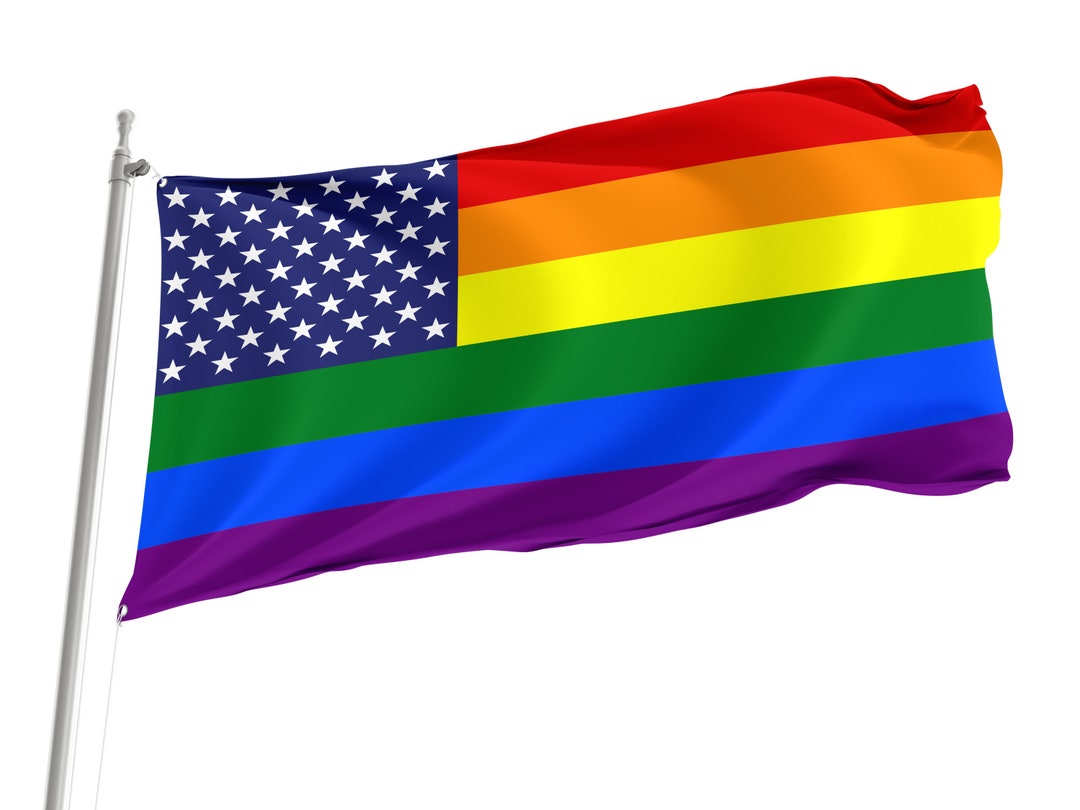 United States Gay Pride Flag: Double Sided 3x5ft With Brass Grommets - Etsy
