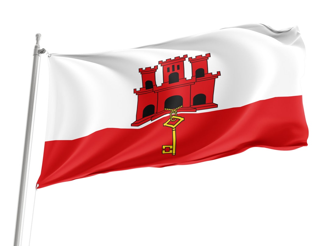 Gibraltar Flag: Patriotic Indoor/outdoor Banner (3x5 Ft) - Etsy