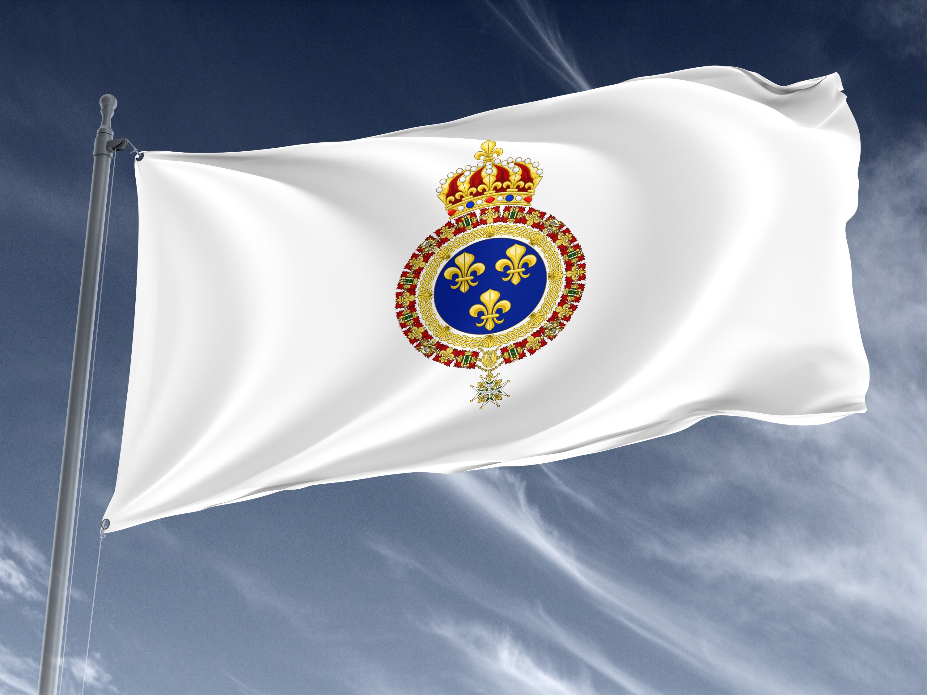 Flag Alternative of Kingdom of France 1814-1830 With Brass Grommets ...