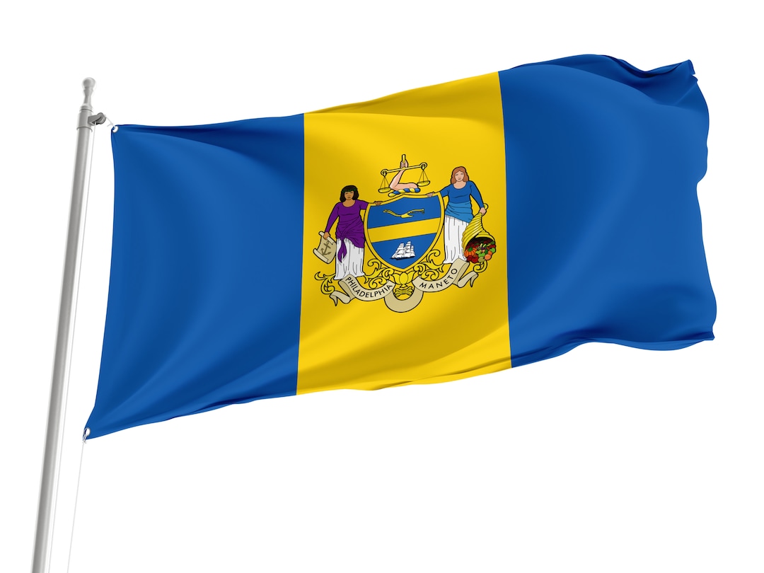 Philadelphia, Pennsylvania Flag, Unique Design Print, Double Seams ...