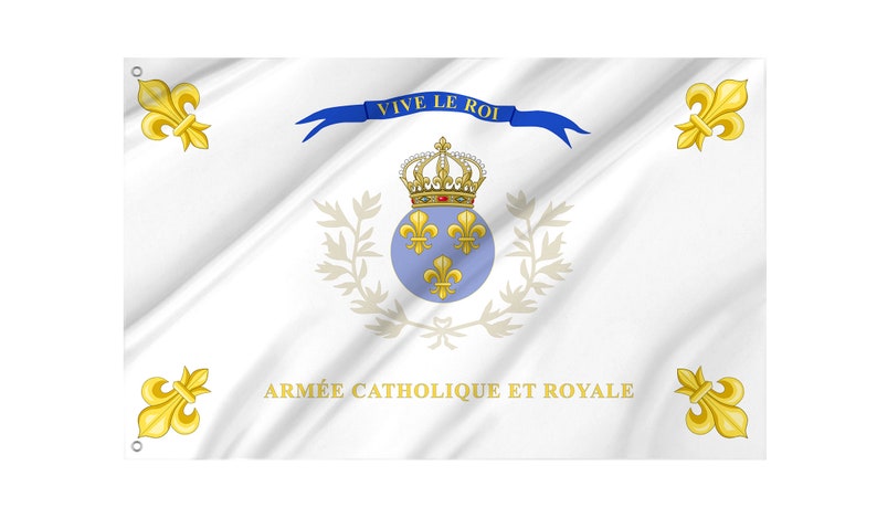 Flag Armée Catholique Et Royale De Vendée With Brass Grommets, France ...