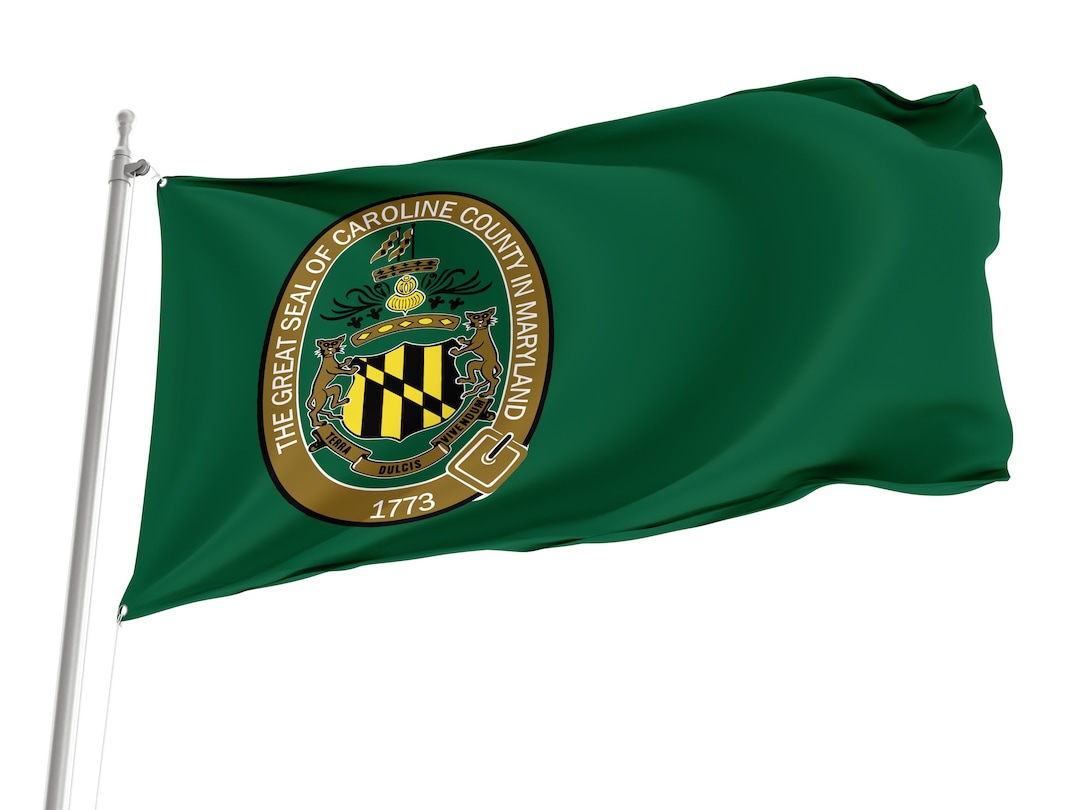 Caroline County, Maryland Flag, Unique Design Print, Double Seams ...