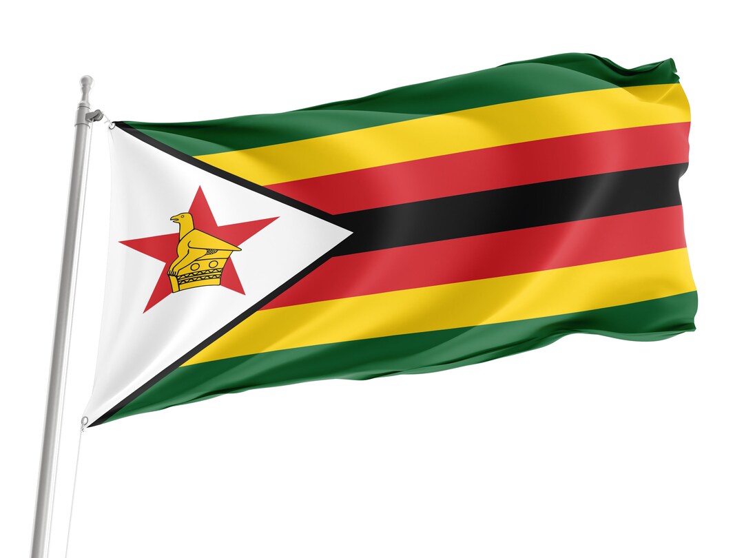 Flag of Zimbabwe, Patriotic Flags, Unique Design Print, Flags for ...