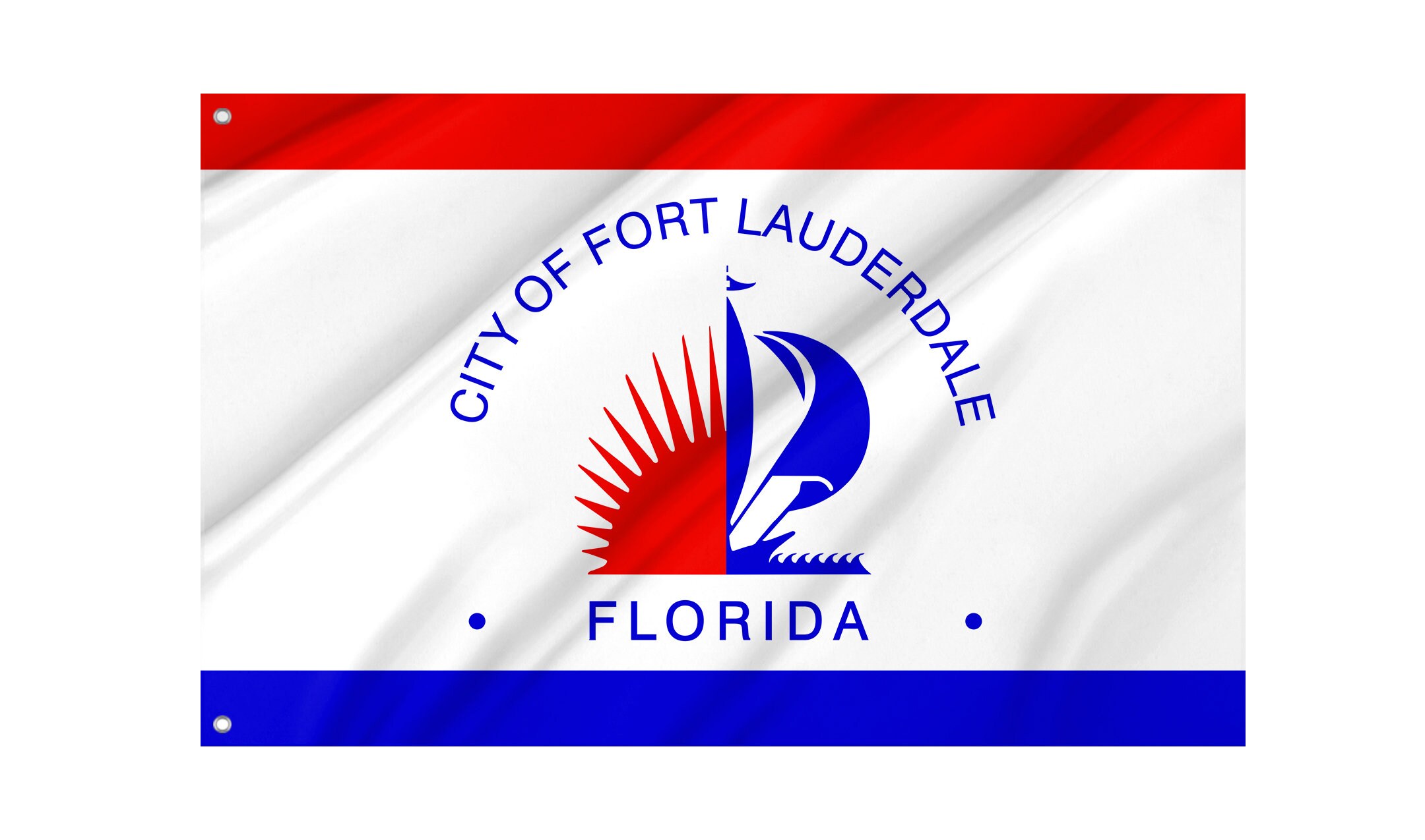 Fort Lauderdale, Florida Flag, Unique Design Print, Double Seams ...