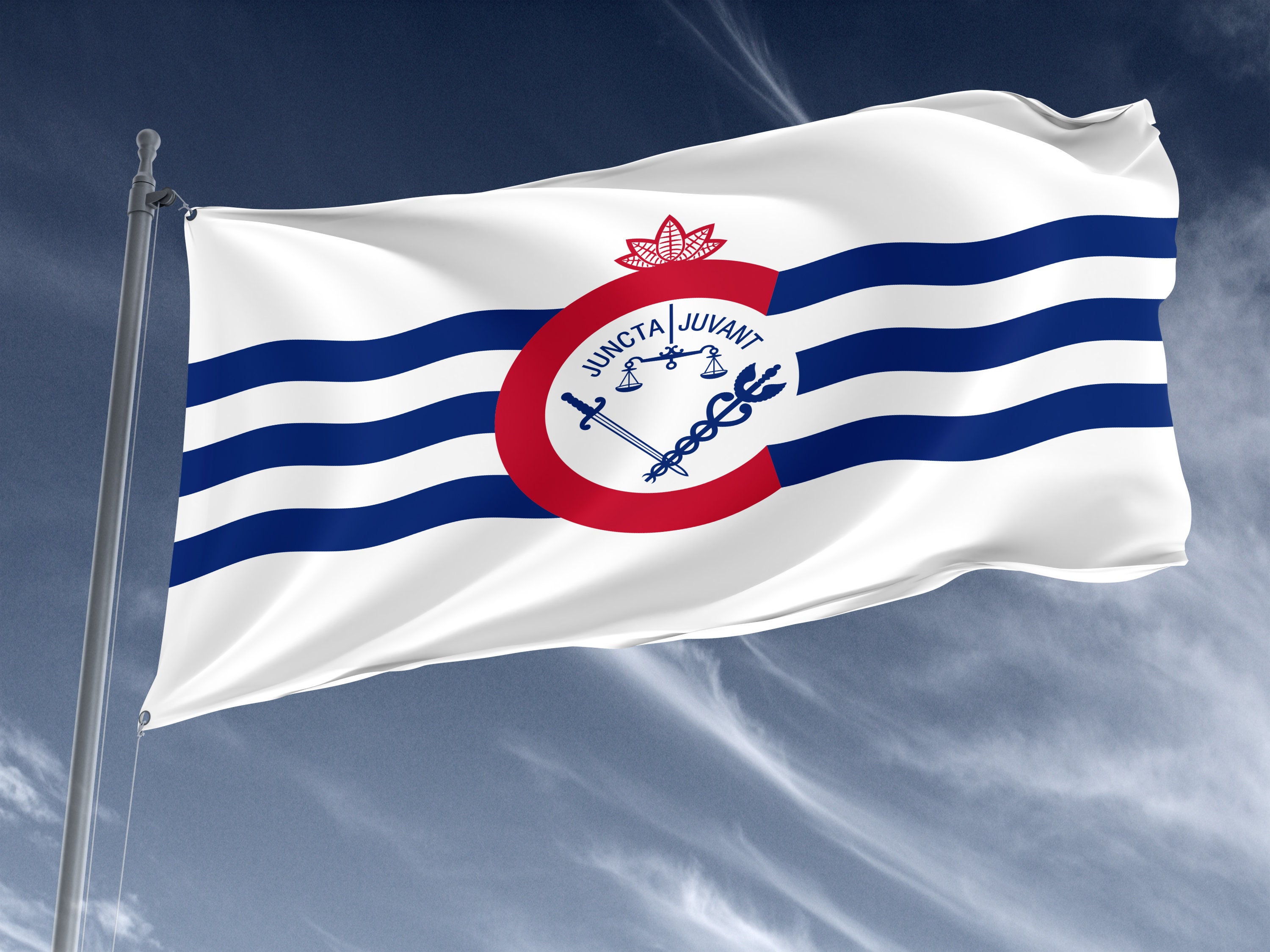 Cincinnati, Ohio Flag, Unique Design Print, Double Seams, Bright ...