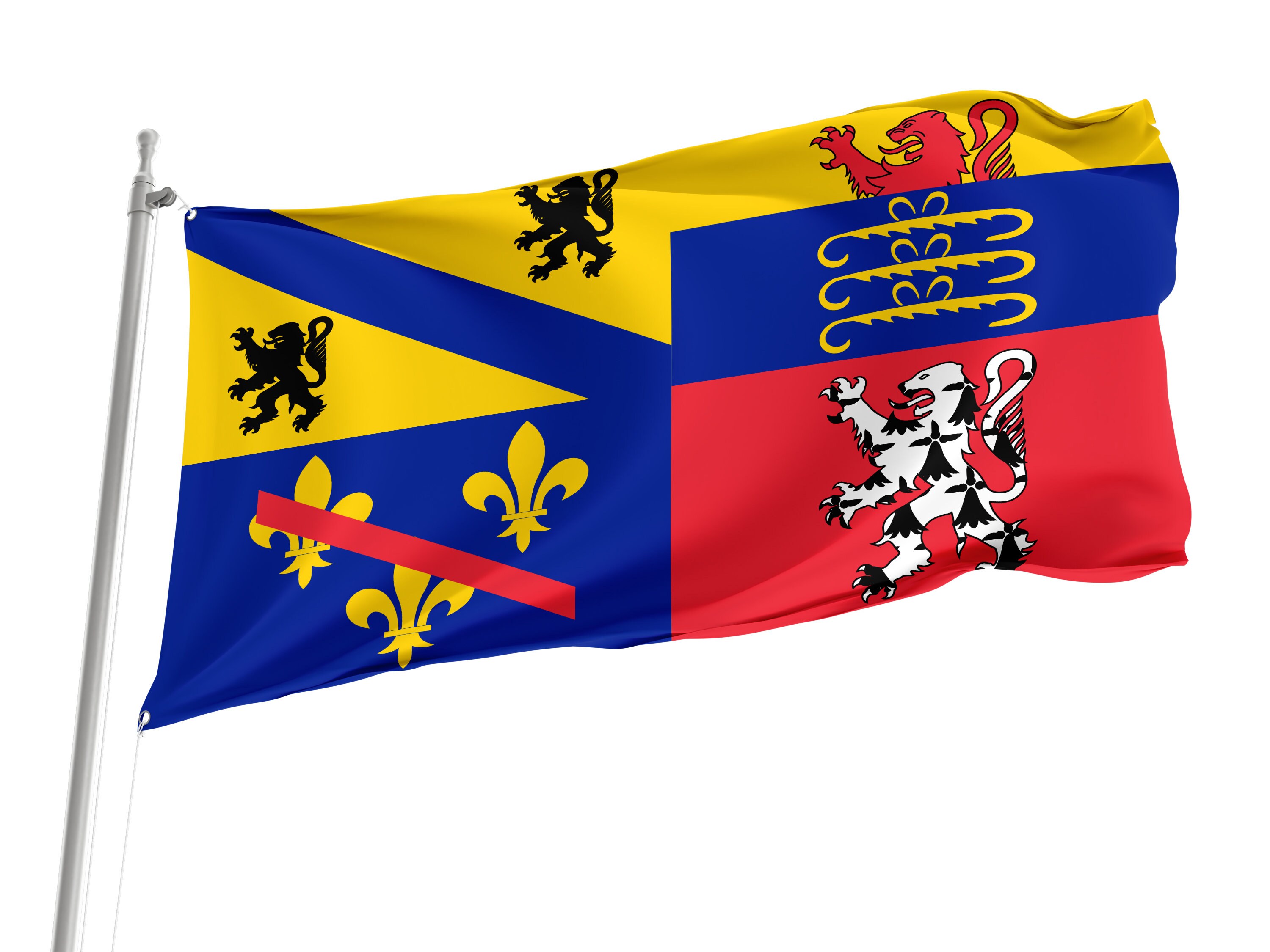 Flag of Ain With Brass Grommets, France, Unique Design Print, Double ...