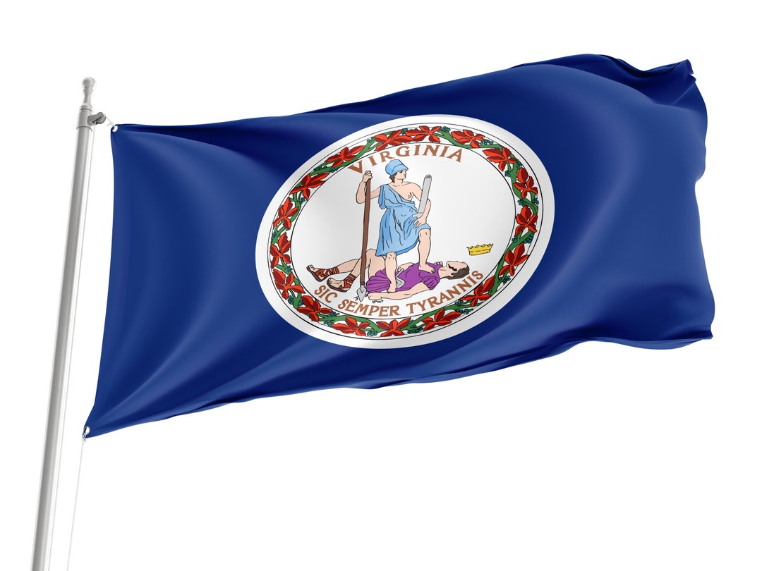 Virginia State Flag, Patriotic Flags, Unique Design Print, USA States ...