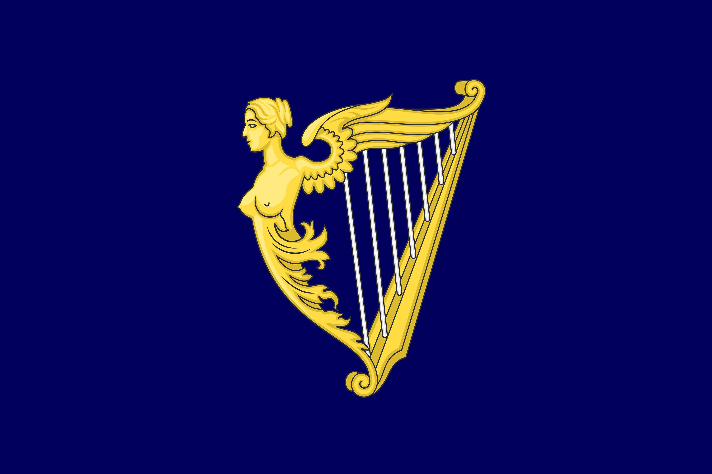 Royal Standard of Ireland Flag (1542–1801): Unique Design, 3x5 Ft - Etsy