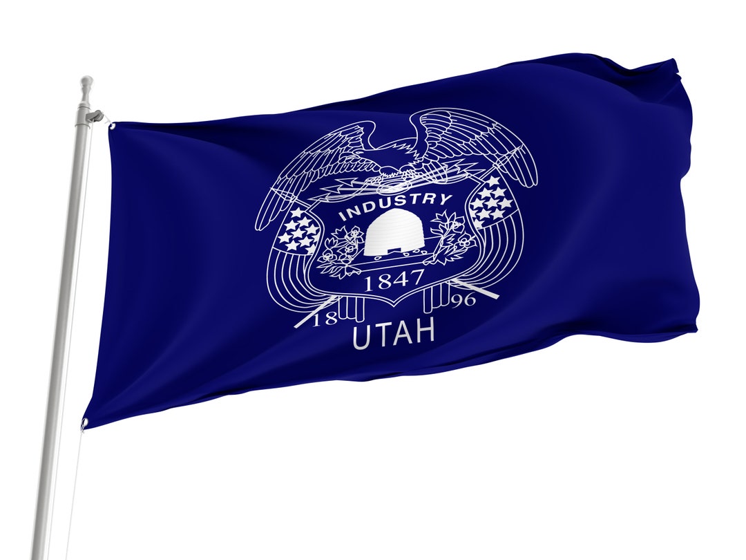 Utah 1903-1913 Flag, Unique Design Print, Double Seams, Bright Colours ...