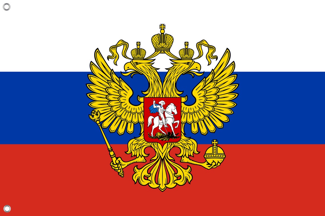 Flag of Russia Crest Patriotic Flags Unique Design Print - Etsy