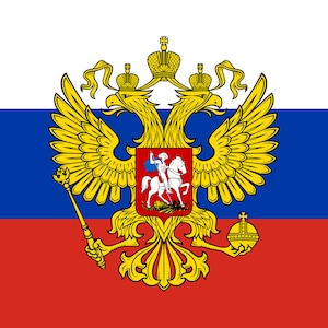 Flag of Russia Crest, Patriotic Flags, Unique Design Print, Flags for ...