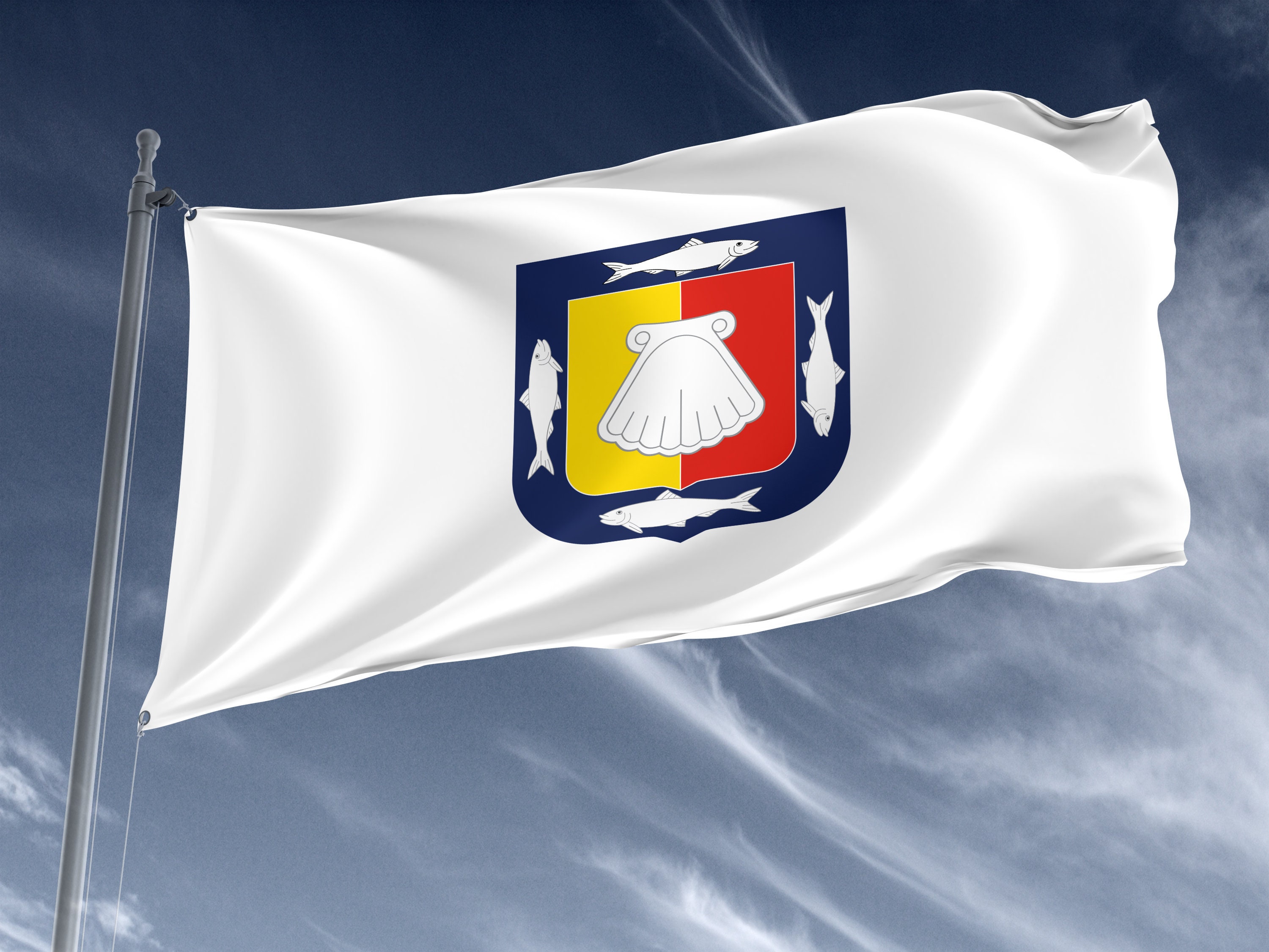 Baja California Flag, Unique Design Print, Double Seams, Bright Colours ...