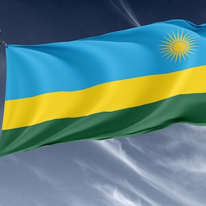 Flag of Rwanda, Patriotic Flags, Unique Design Print, Flags for Indoor ...