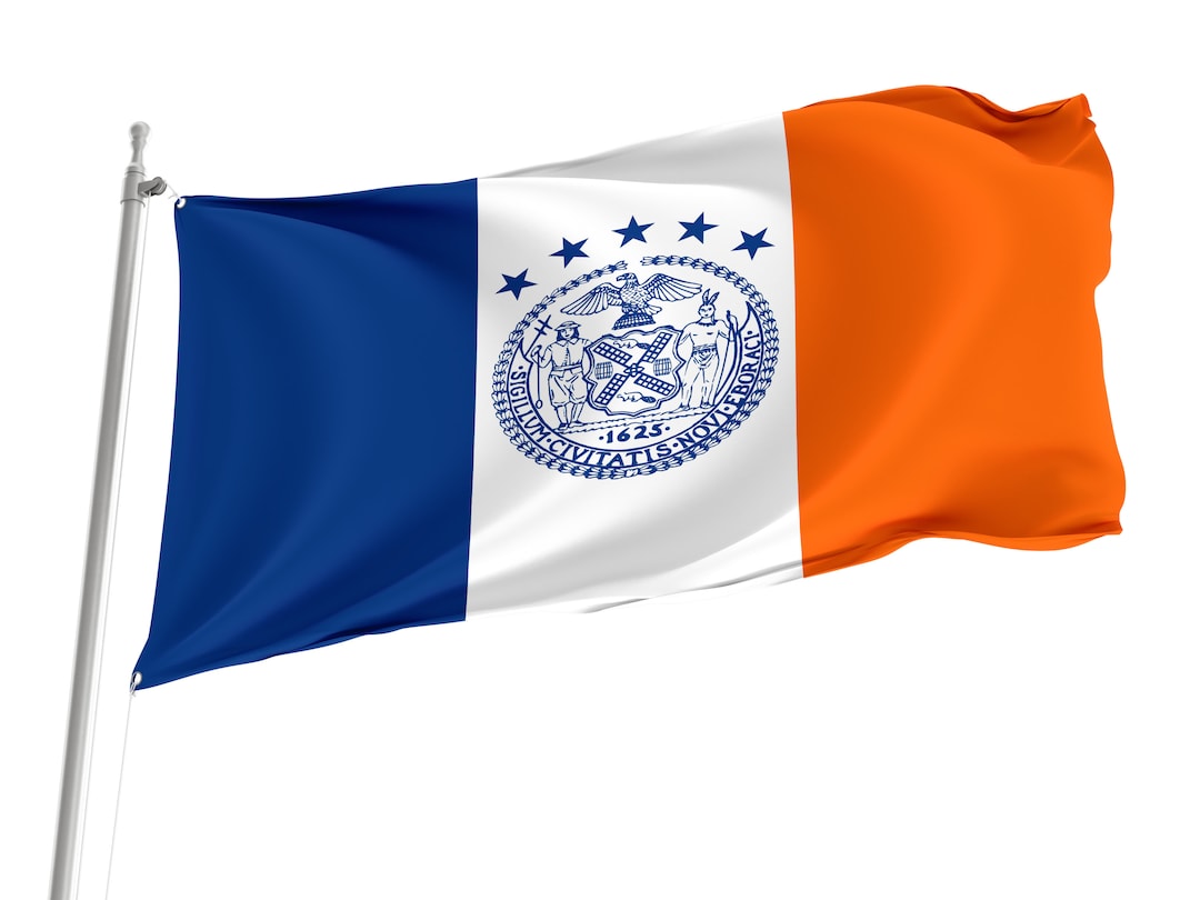 Mayor of New York City Flag, Unique Design Print, Double Seams, Bright ...