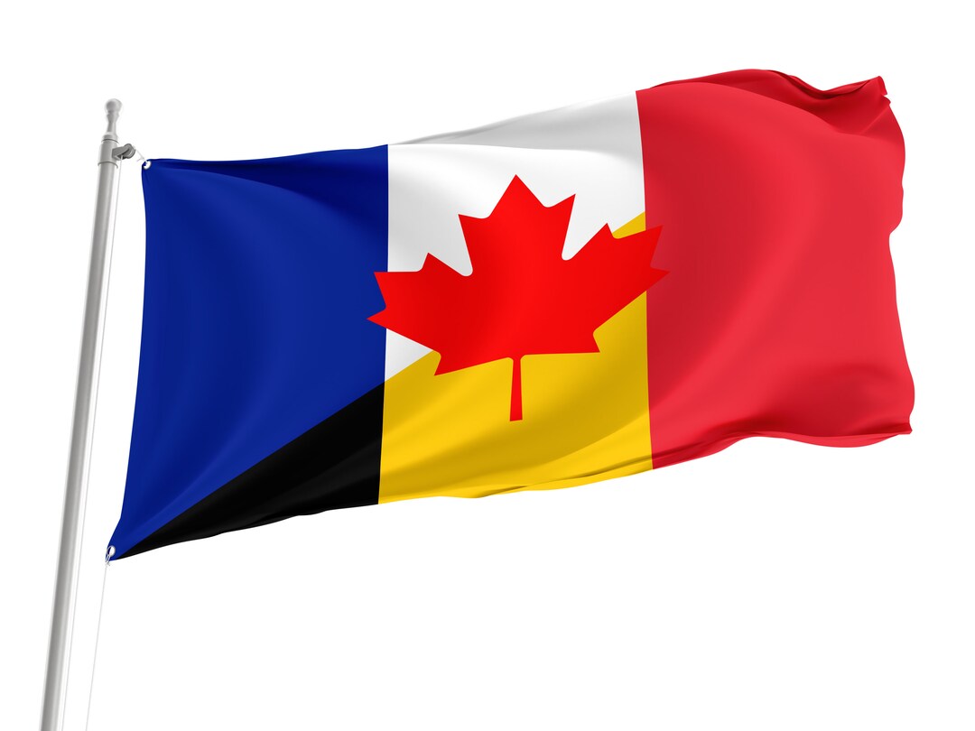 French Canadian Friendship Flag: Unique Design, 3x5 Ft - Etsy