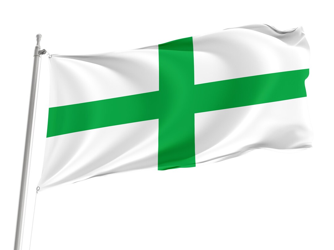 Green Cross of Florida Flag, Unique Design Print, Double Seams, Bright ...