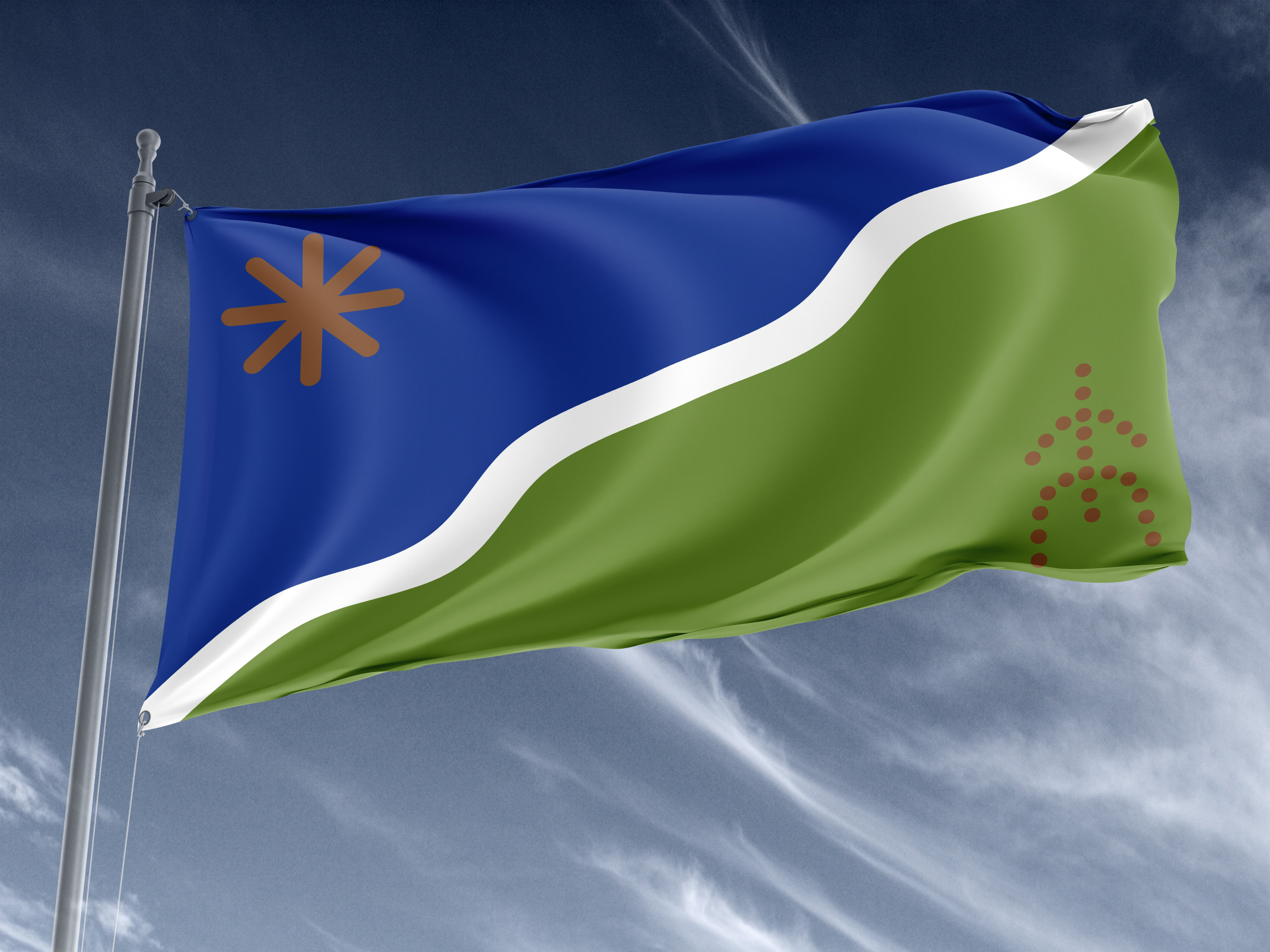 Flag of the Kawesqar Communities Located in Southern Chile, Unique ...