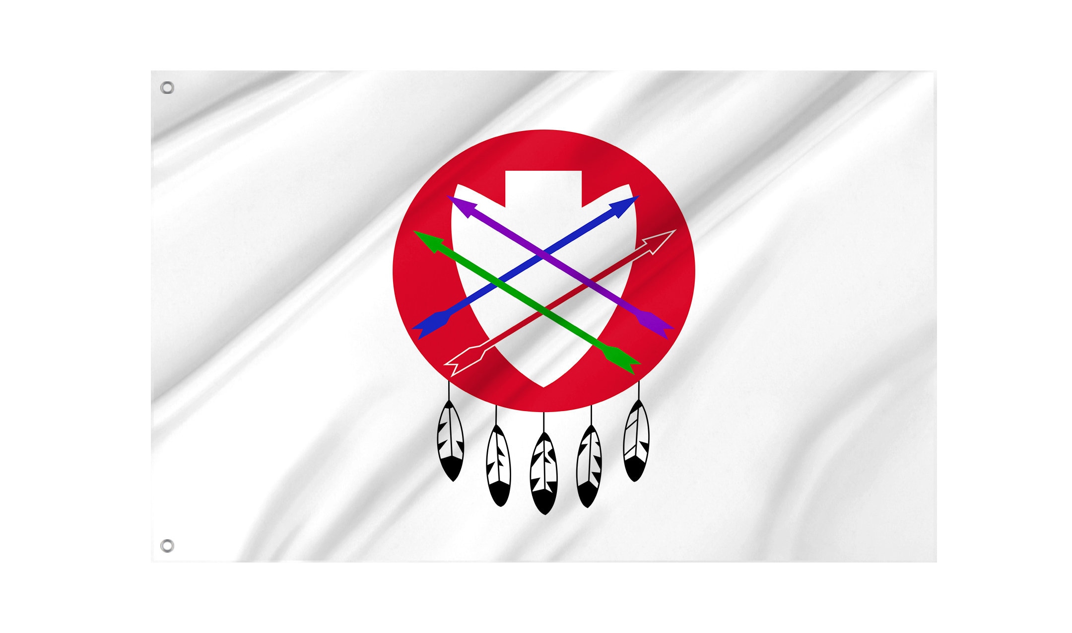 Peoria Indian Tribe of Oklahoma Flag, Unique Design Print, Double Seams ...