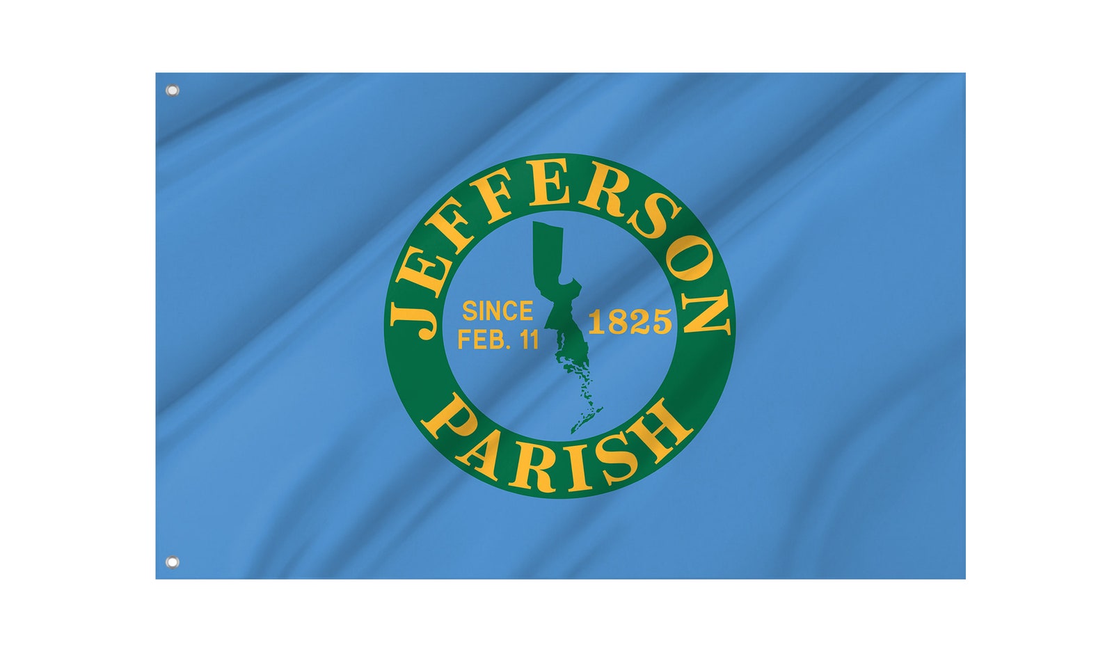 Jefferson Parish, Louisiana Flag, Unique Design Print, Double Seams ...