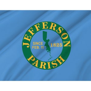 Jefferson Parish, Louisiana Flag, Unique Design Print, Double Seams ...