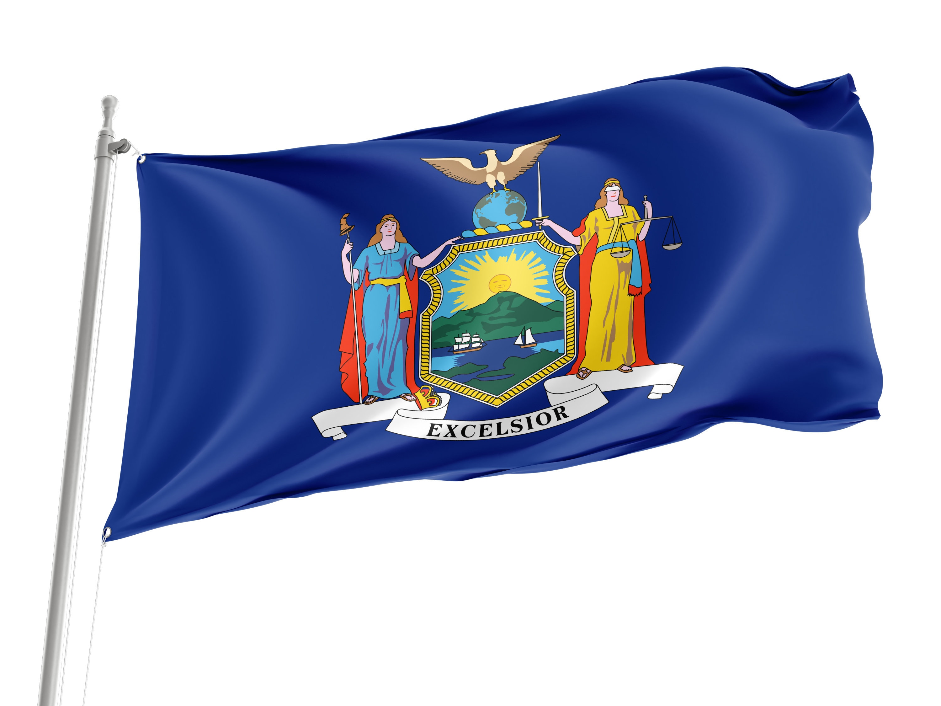 Bandiera Della Colonia Di New York Stars And Stripes, Il Cuore