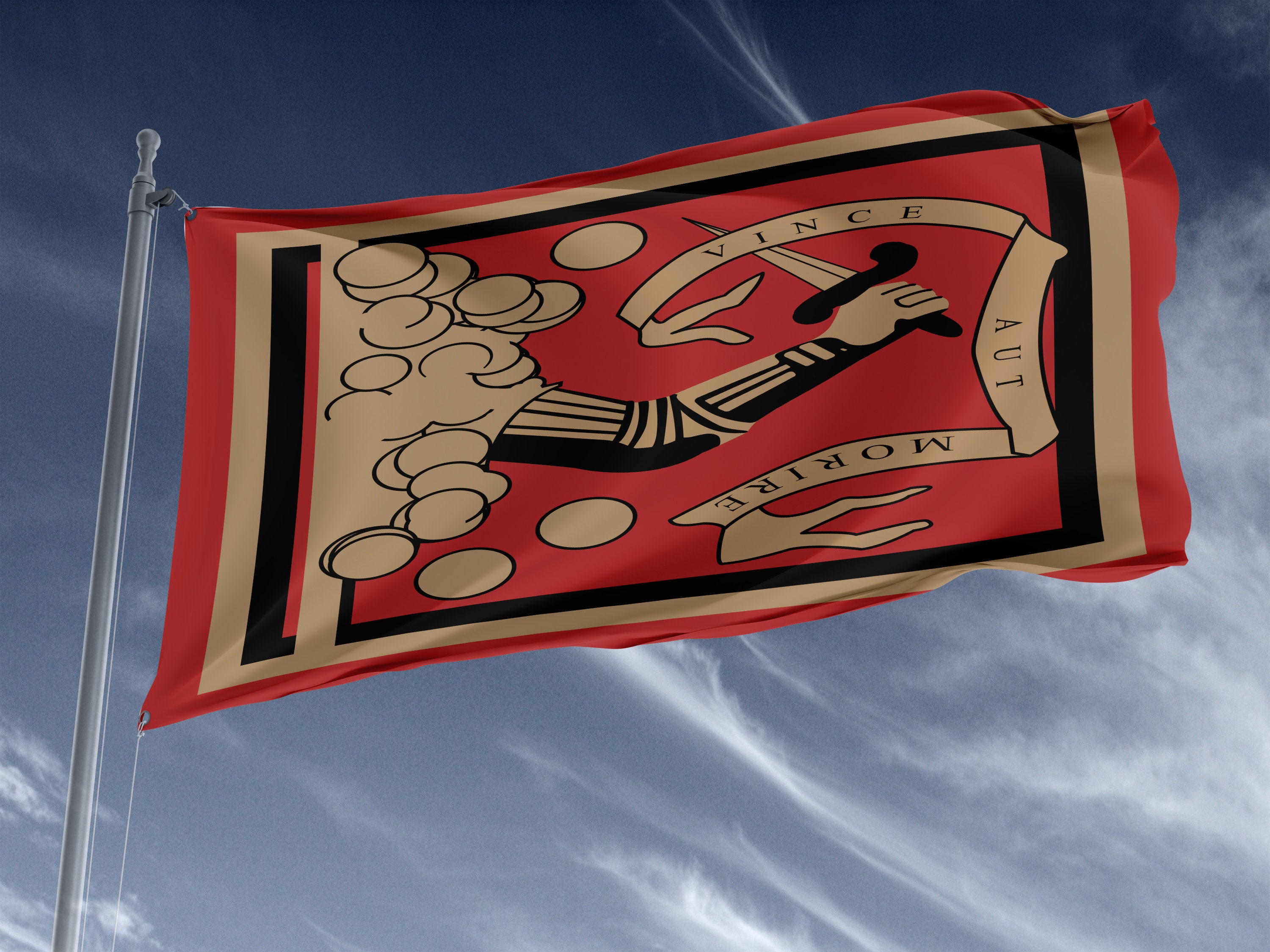 Flag of Bedford Minutemen 1775, Unique Design Print, Double Sided Large ...