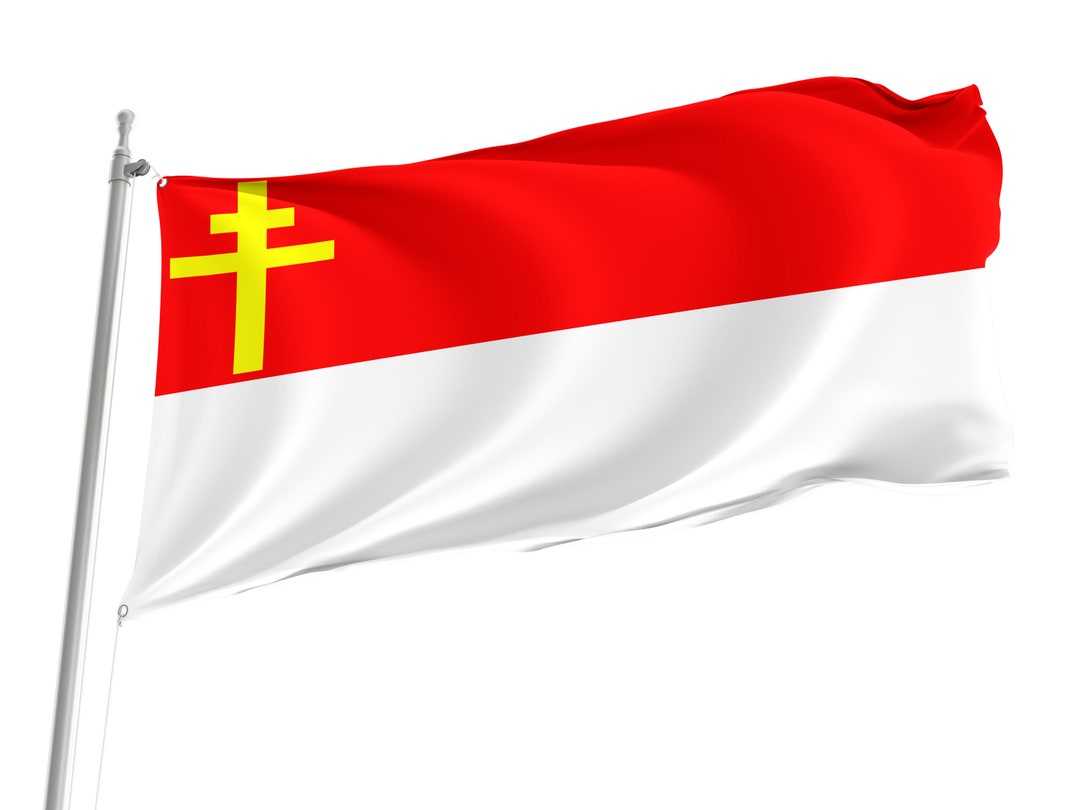 Flag of Alsace-lorraine With Brass Grommets, France, Unique Design ...