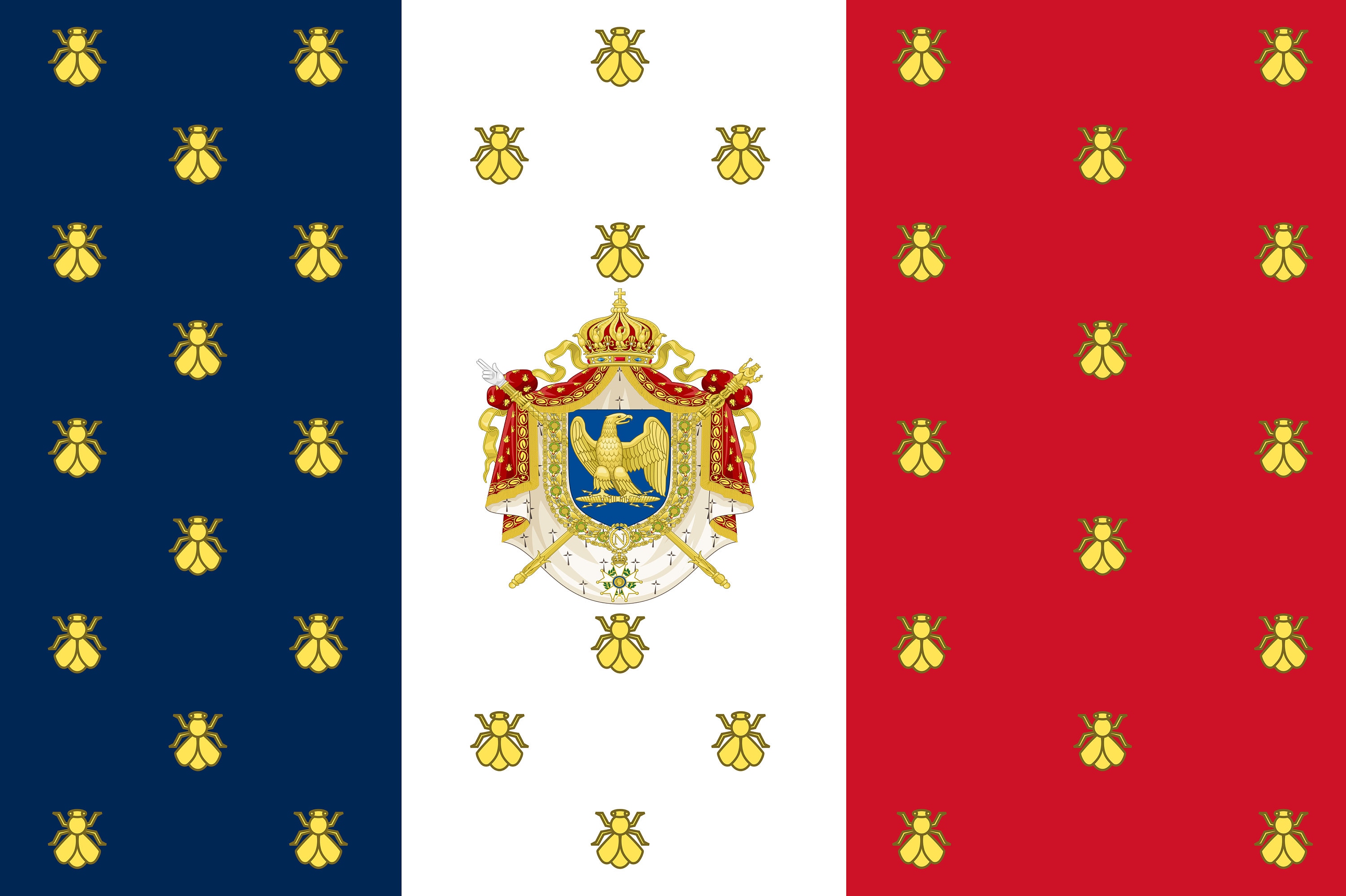 Flag Imperial Standard of Napoléon III With Brass Grommets, Unique ...