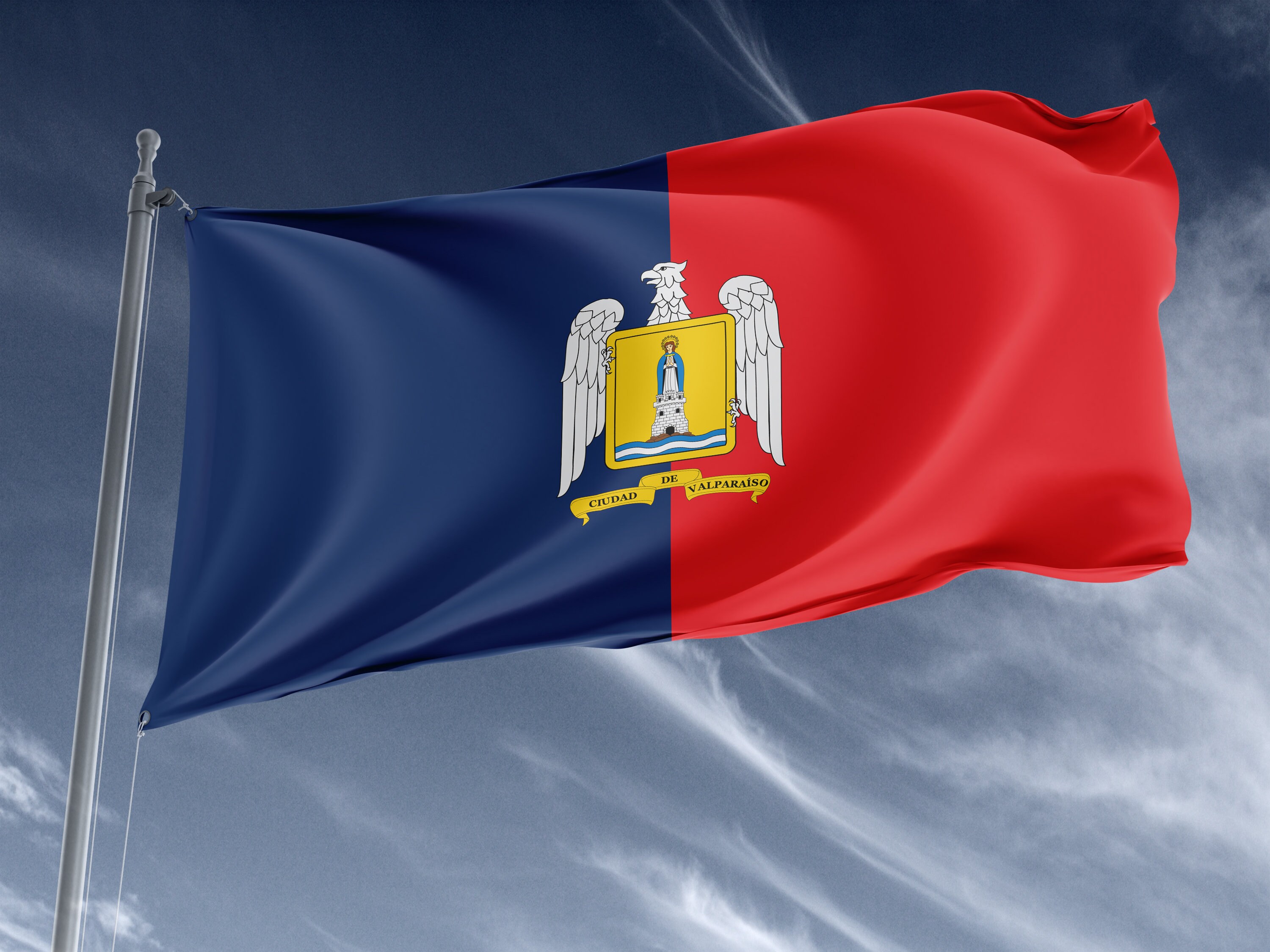 Flag of Valparaíso, Chile, Unique Design Print, Flags for Indoor ...