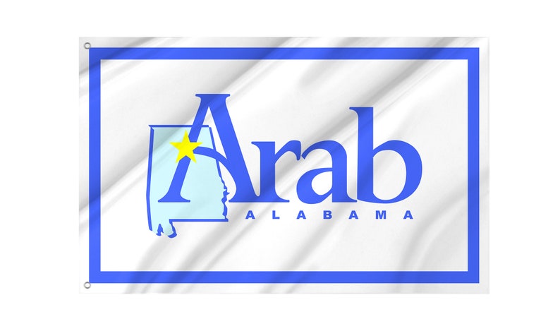 Arab, Alabama Flag, Unique Design Print, Double Seams, Bright Colours ...