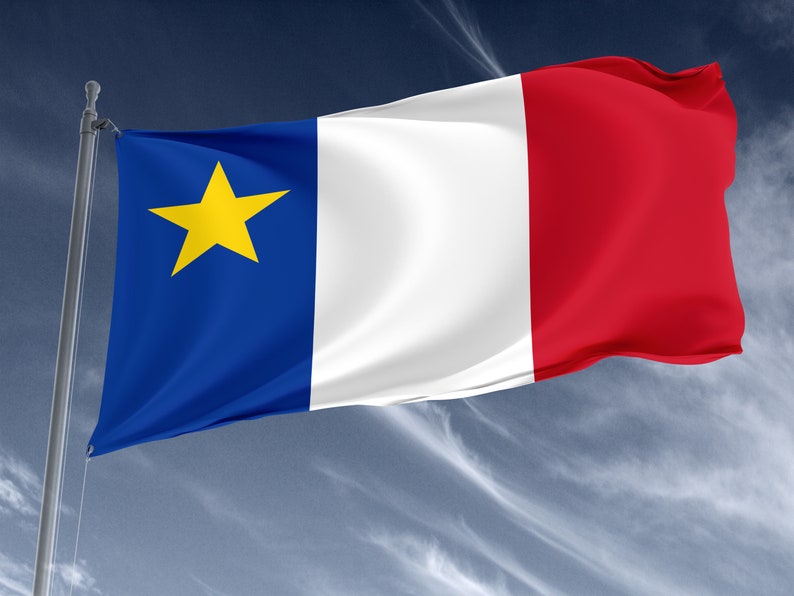 Acadia Flag, Unique Design Print, Double Sided Large Flag, Size 3x5ft ...