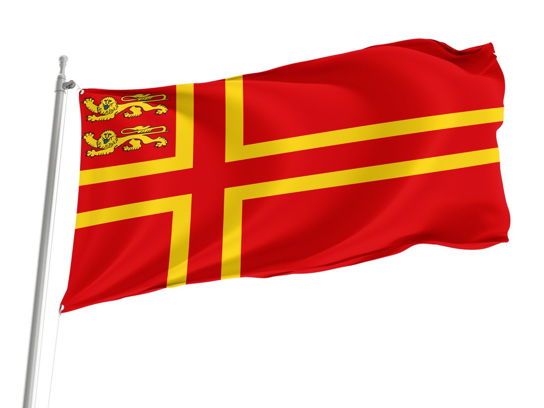 Flag of Normandy With Olaf and Leopards With Brass Grommets, Unique ...