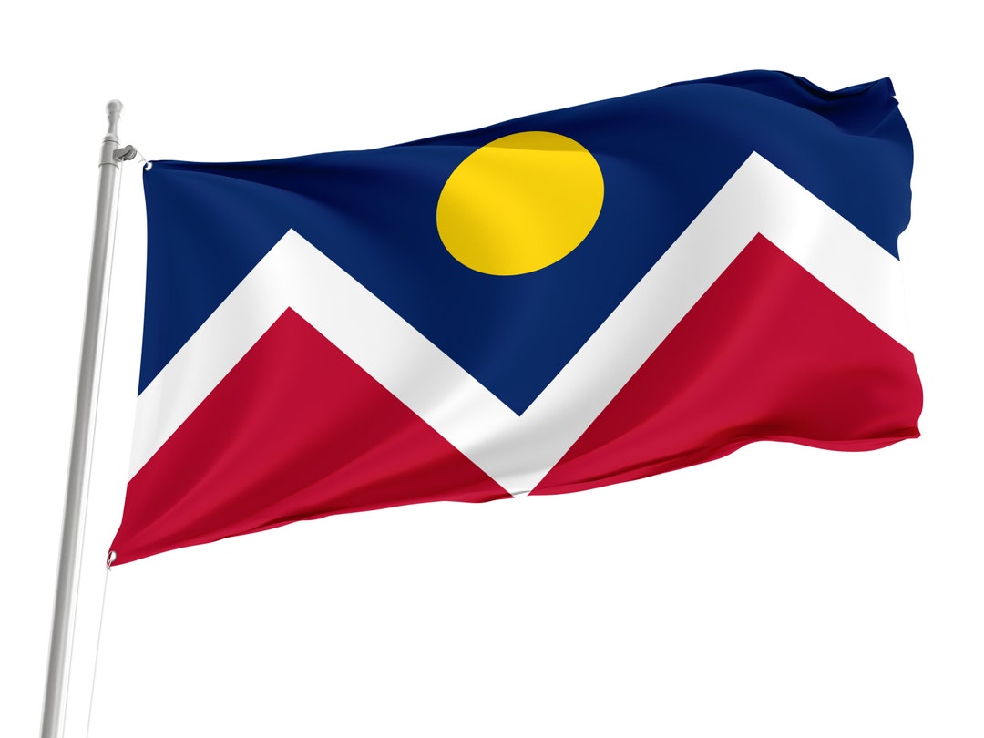 Denver, Colorado Flag, Unique Design Print, Double Seams, Bright ...