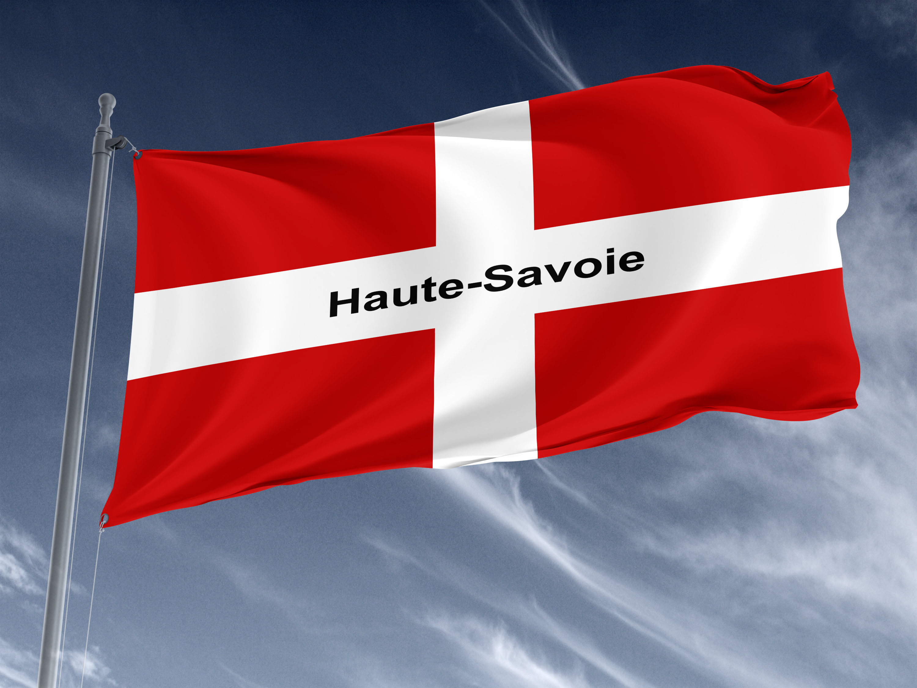 Flag of Haute-savoie With Brass Grommets, France, Unique Design Print ...