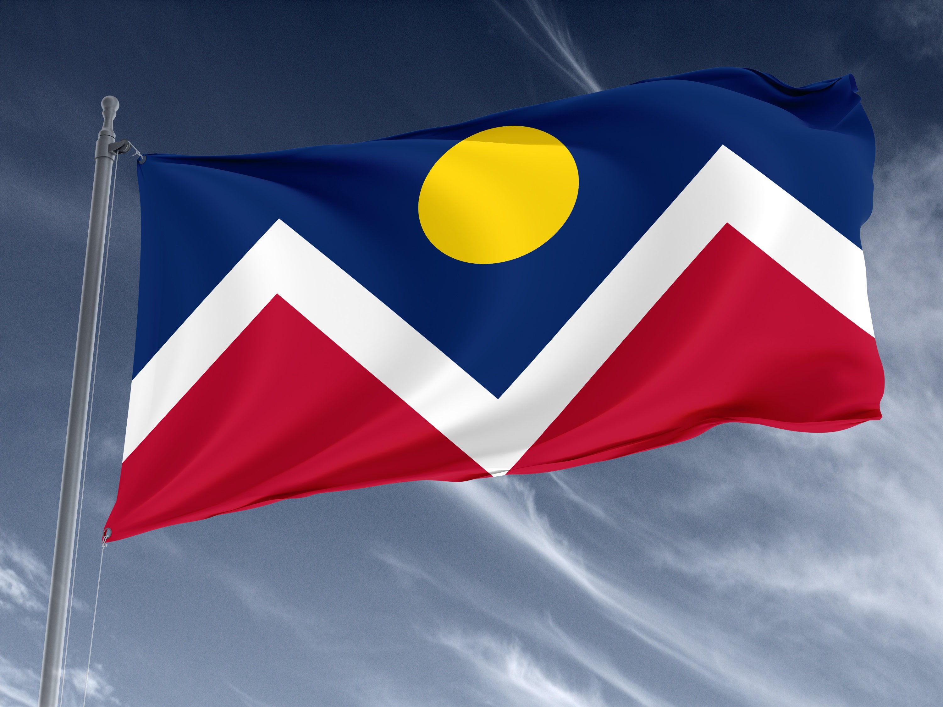 Denver Colorado Flag Unique Design Print Double Seams - Etsy