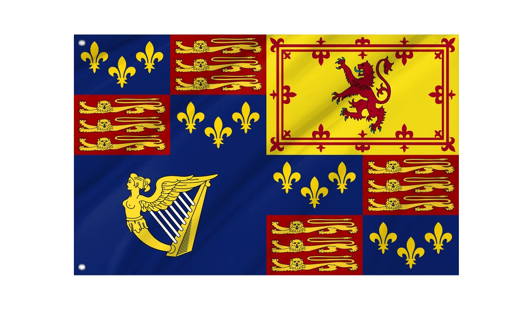 Royal Standard of England Flag (1603-1649): Unique Design, 3x5 Ft - Etsy