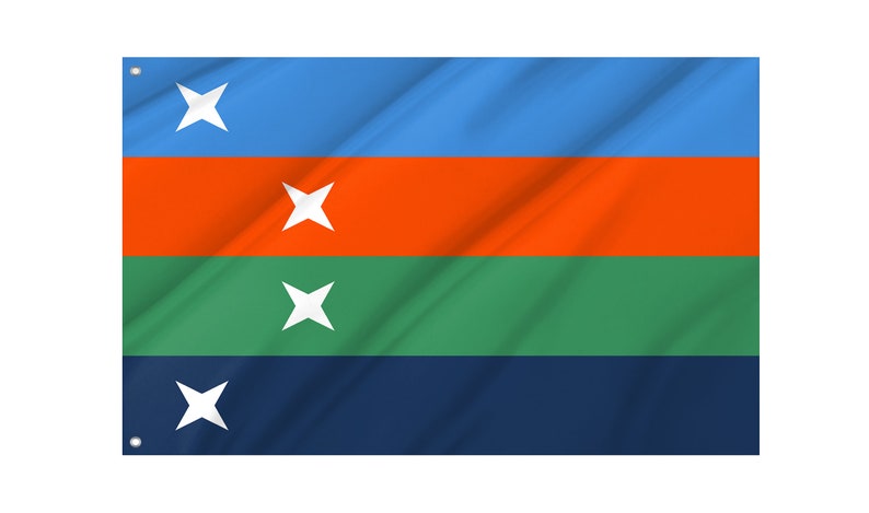 Flag of Ailuk Atoll, Marshall Islands With Brass Grommets, Unique ...