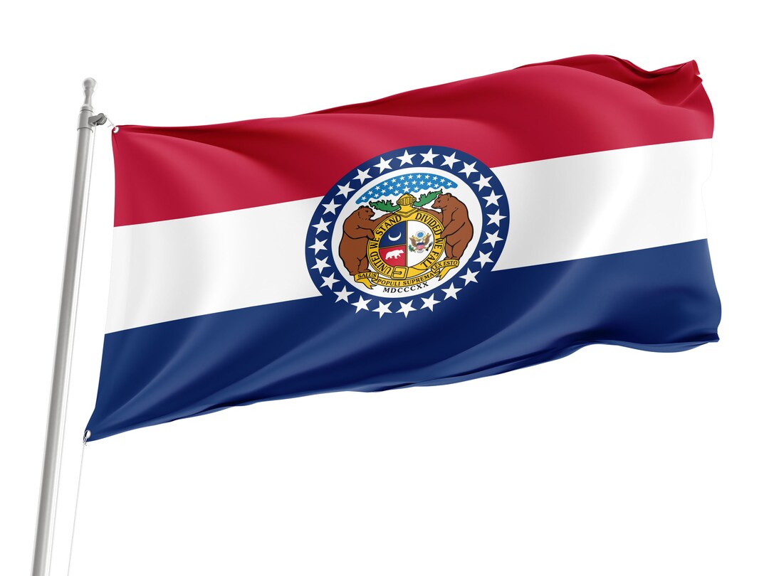 Missouri State Flag, Patriotic Flags, Unique Design Print, USA States ...