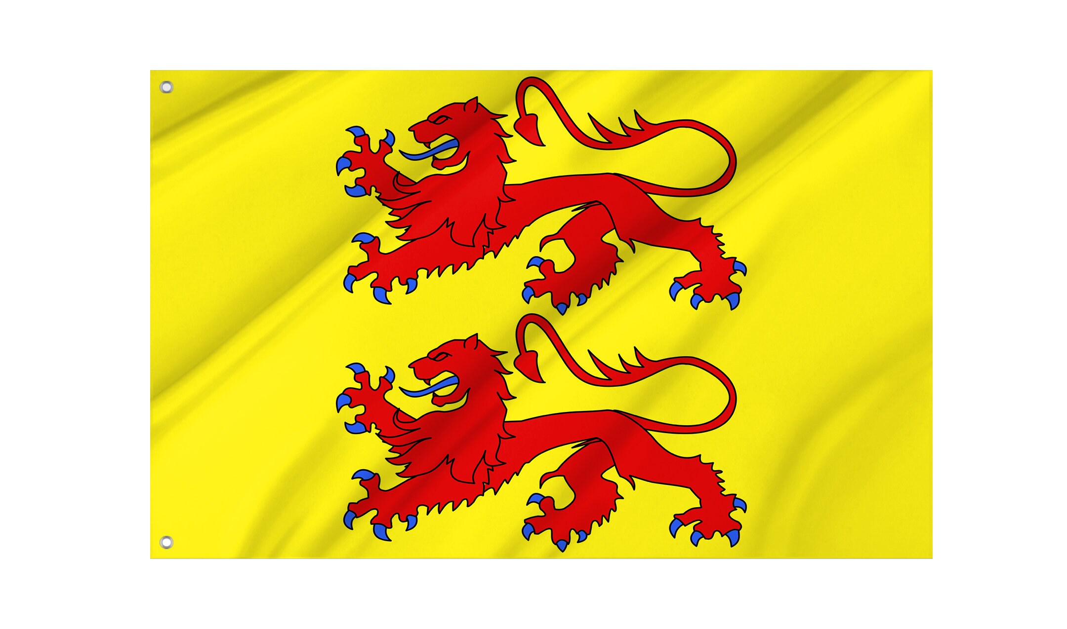 Flag of French Departement Hautes-pyrénées With Brass Grommets, Unique ...