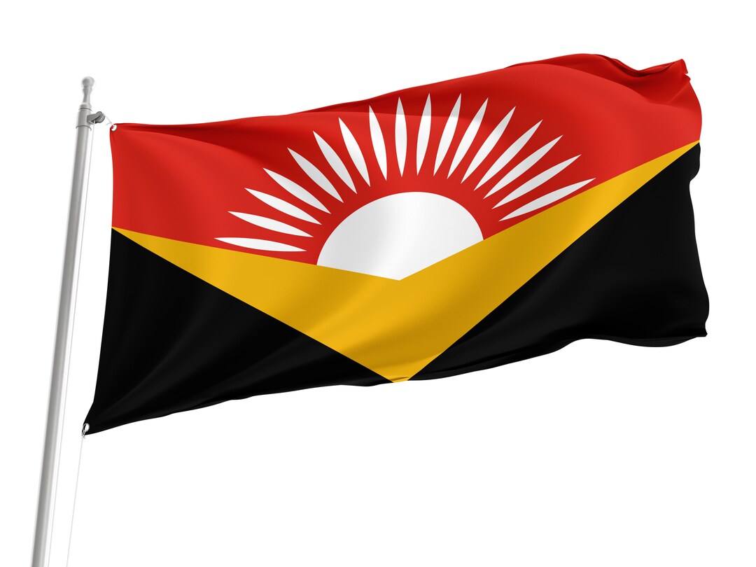 Kingman, Kansas Flag, Unique Design Print, Double Seams, Bright Colours ...