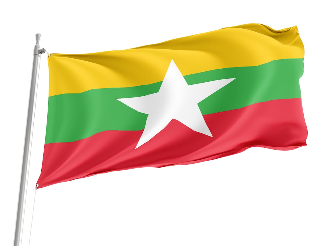 Flag of Myanmar, Patriotic Flags, Unique Design Print, Flags for Indoor ...
