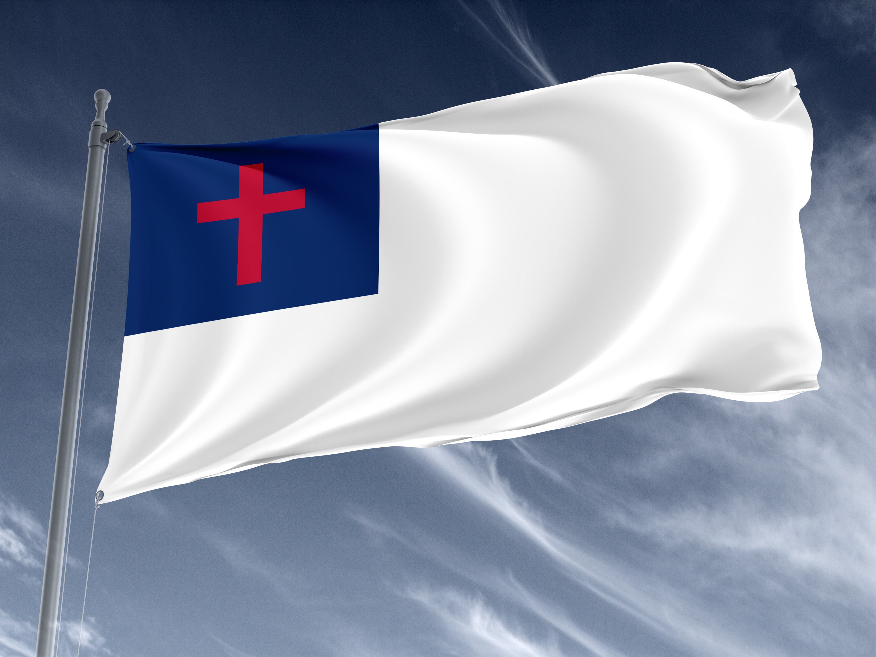 Christian Flag With Brass Grommets, Unique Design Print, Double Sided ...