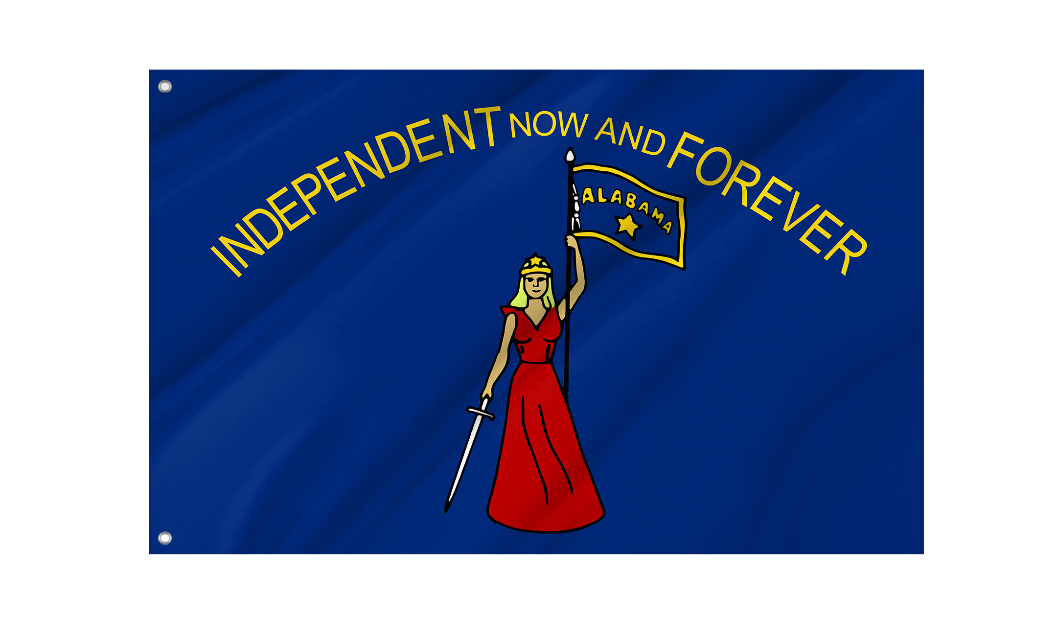 Alabama 1861 Obverse Flag Unique Design Print Double Seams - Etsy