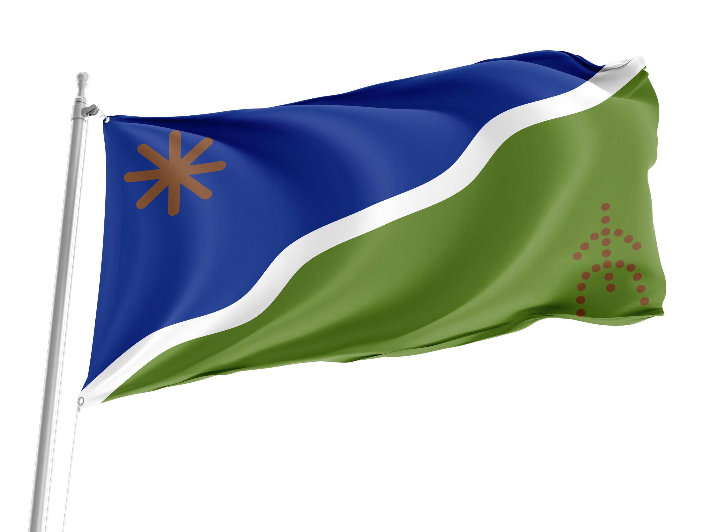 Flag of the Kawesqar Communities Located in Southern Chile, Unique ...