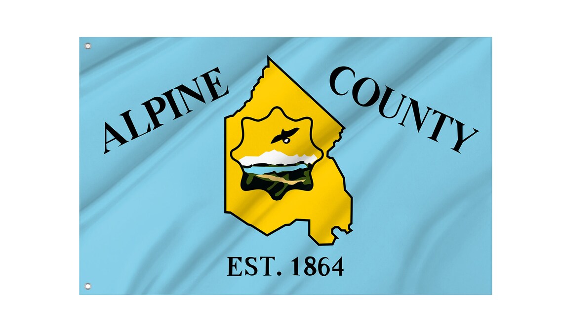 Alpine County California Flag: Unique Design, Bright Colors (3x5ft) - Etsy